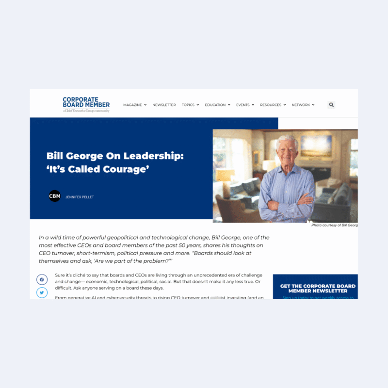 Bill George - Expert Guidance on Leadership, Policy, and Global Strategy.